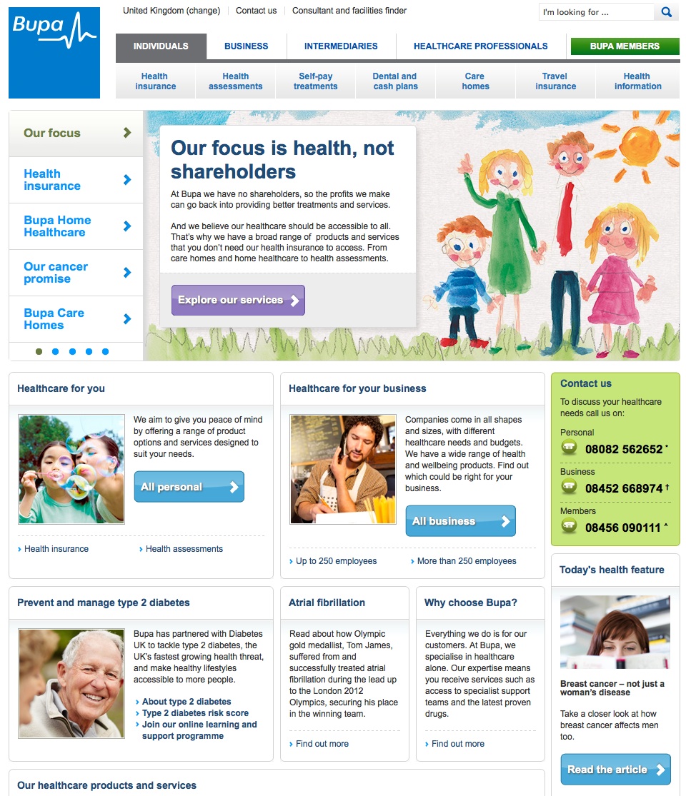 Cuckoo redesigns Bupa website - Prolific North