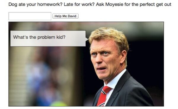 Moyes random excuse generator gets 500k+ page views on MEN - Prolific North
