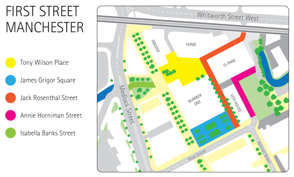 Manchester creative icons recognised in First Street development ...