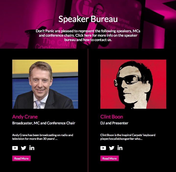 Don’t Panic signs up broadcasters and marketers to Speaker Bureau - Prolific North