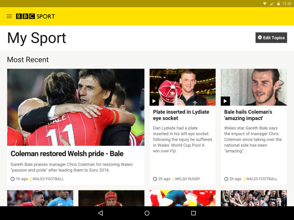BBC Sport upgrades app to give the personal touch - Prolific North