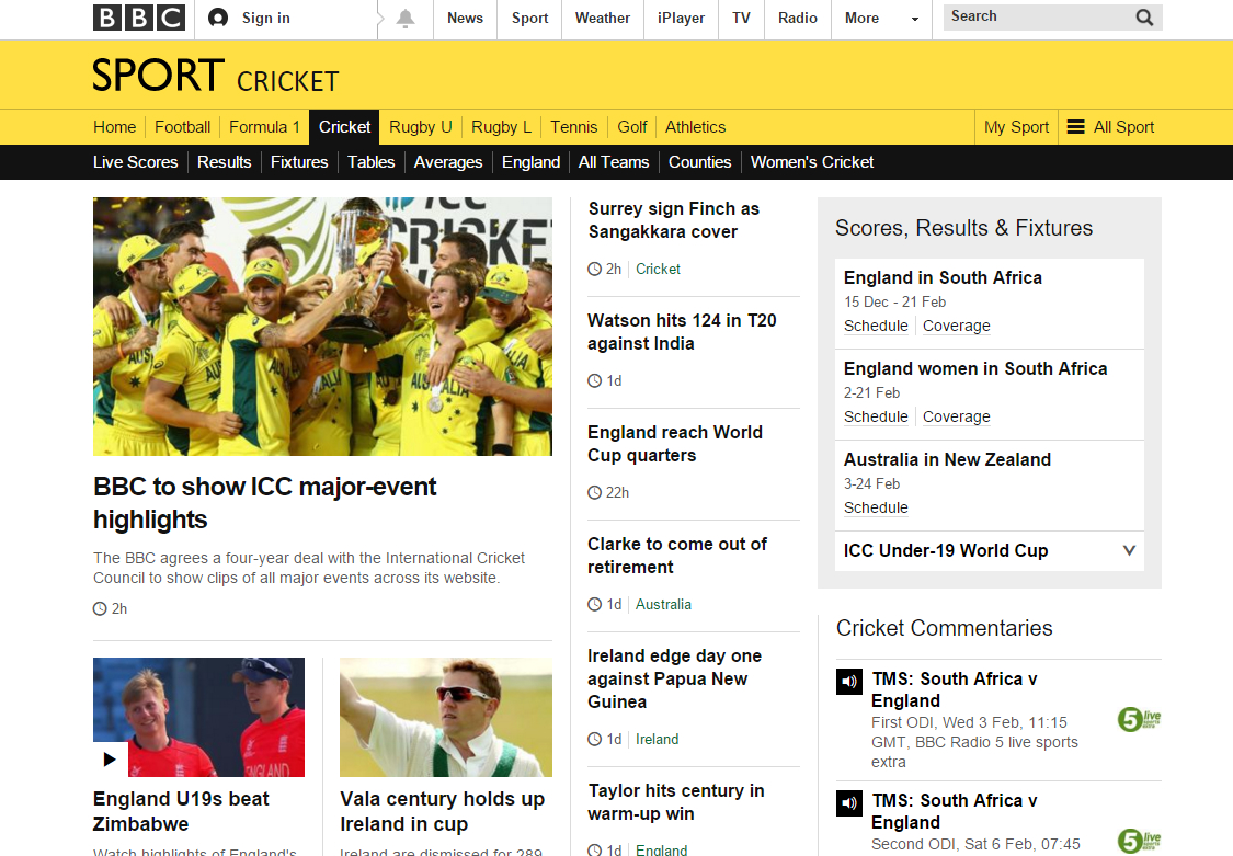 BBC Sport to carry video coverage of major cricket tournaments ...