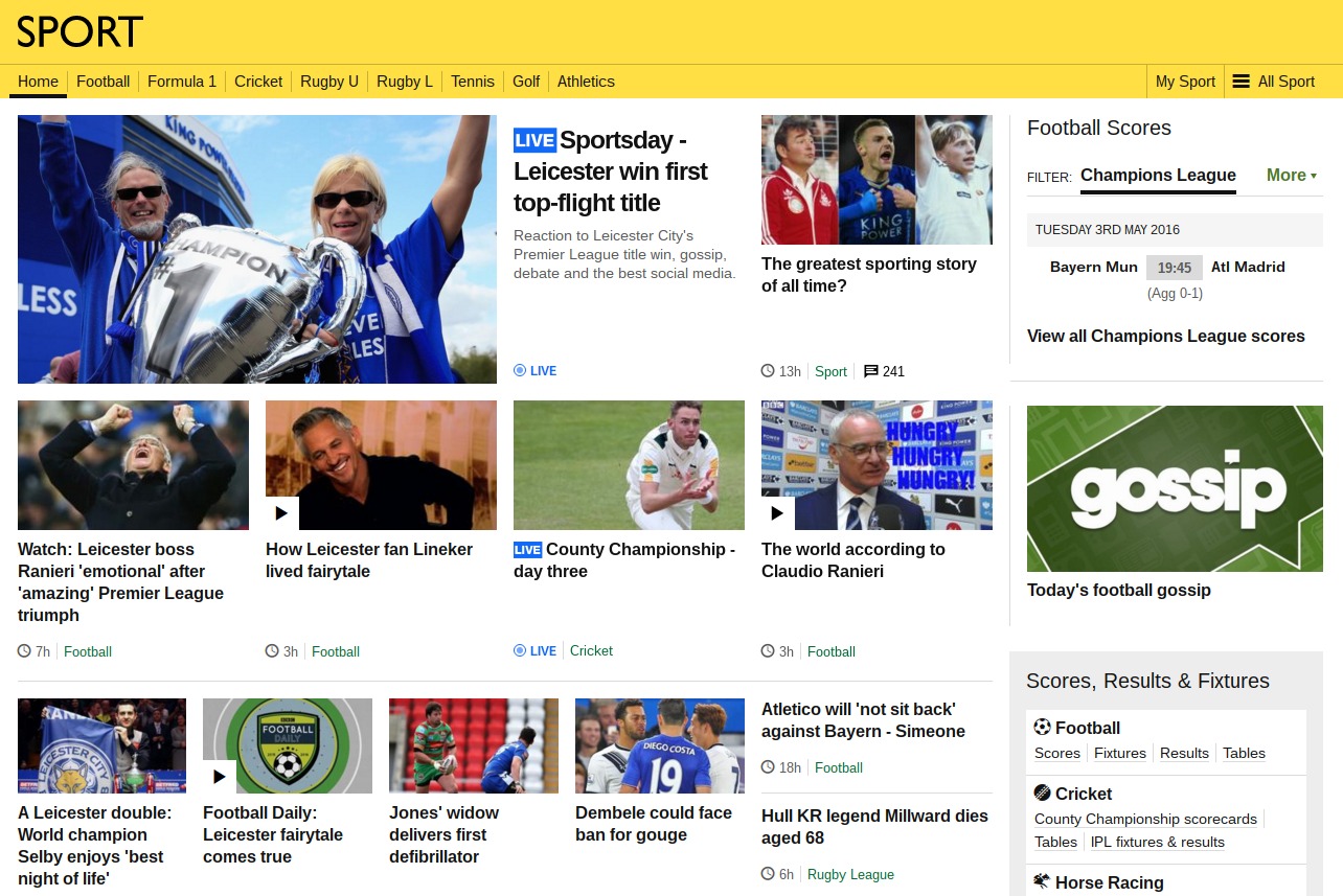 Leicester triumph brings record traffic to BBC Sport website - Prolific ...