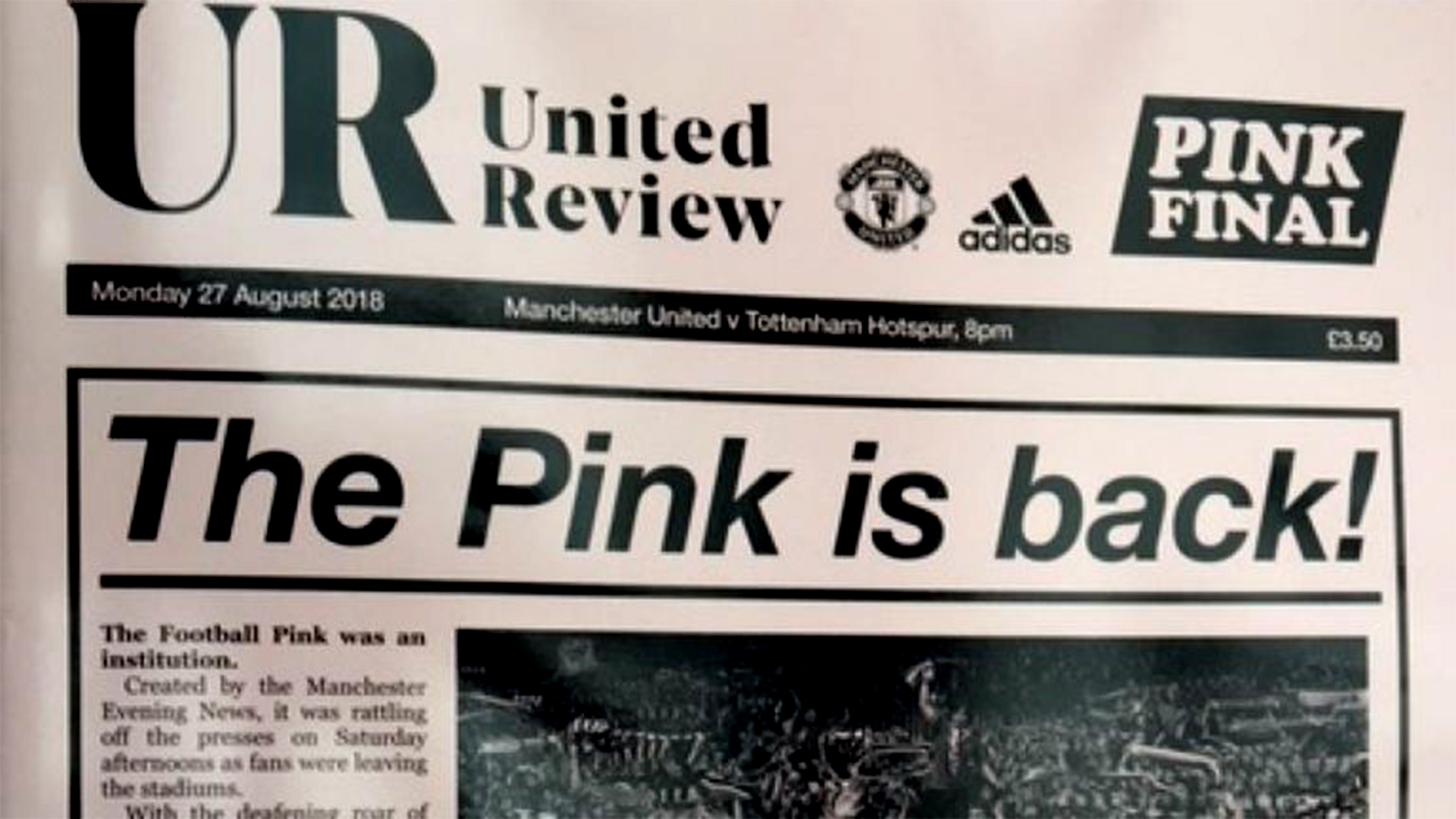 Manchester United launches pink kit in tribute to Evening News ...