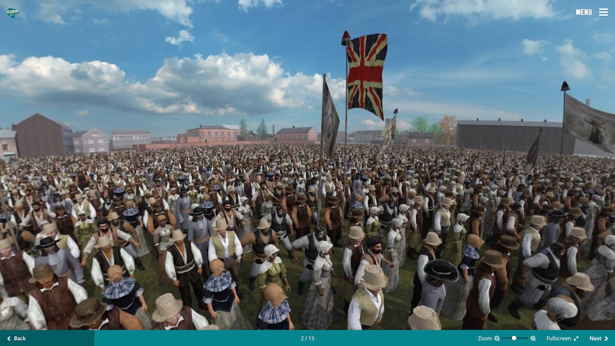Dinosaur recreate Manchester in 1819 for new Peterloo Massacre website ...