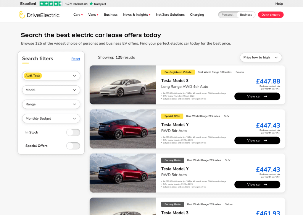 Anything streamlines EV leasing process with new DriveElectric website - Prolific North