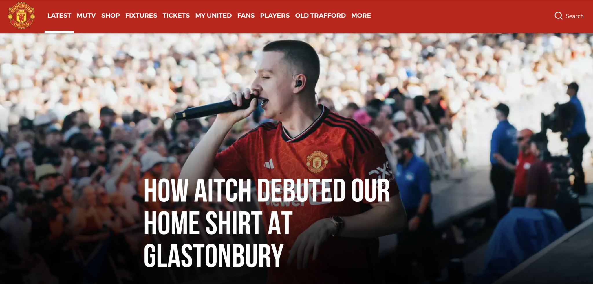 Was Aitch's Glastonbury Manchester United kit reveal all a big PR stunt ...