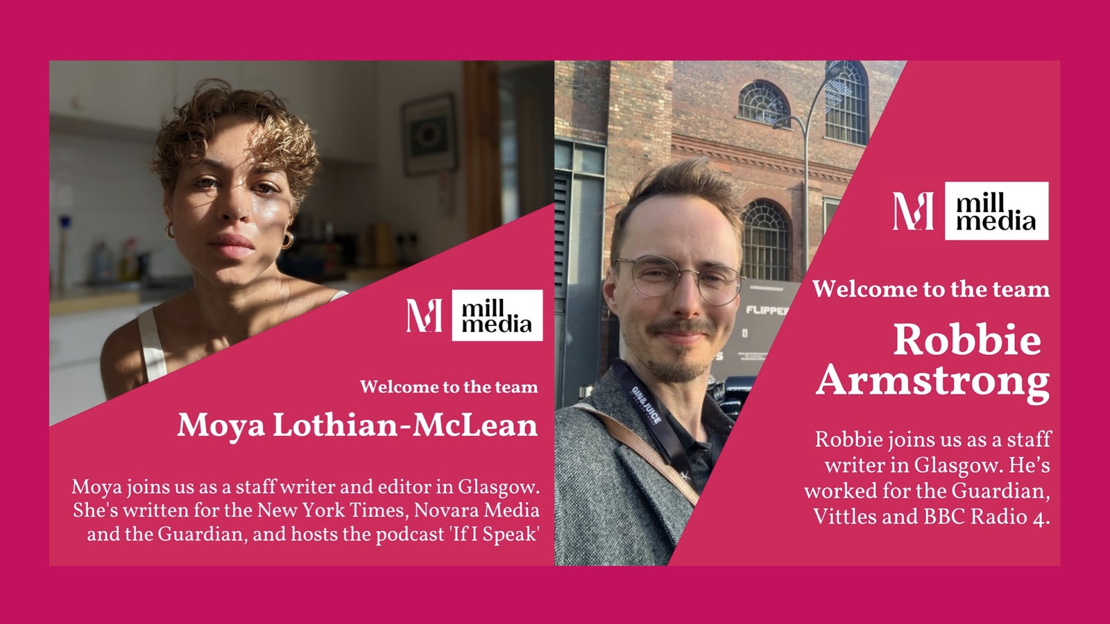 Two new hires announced for Mill Media's upcoming Glasgow title - Prolific North