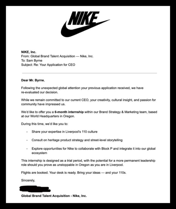 If you aim for the moon... Liverpool trainer fanatic lands Nike HQ ...