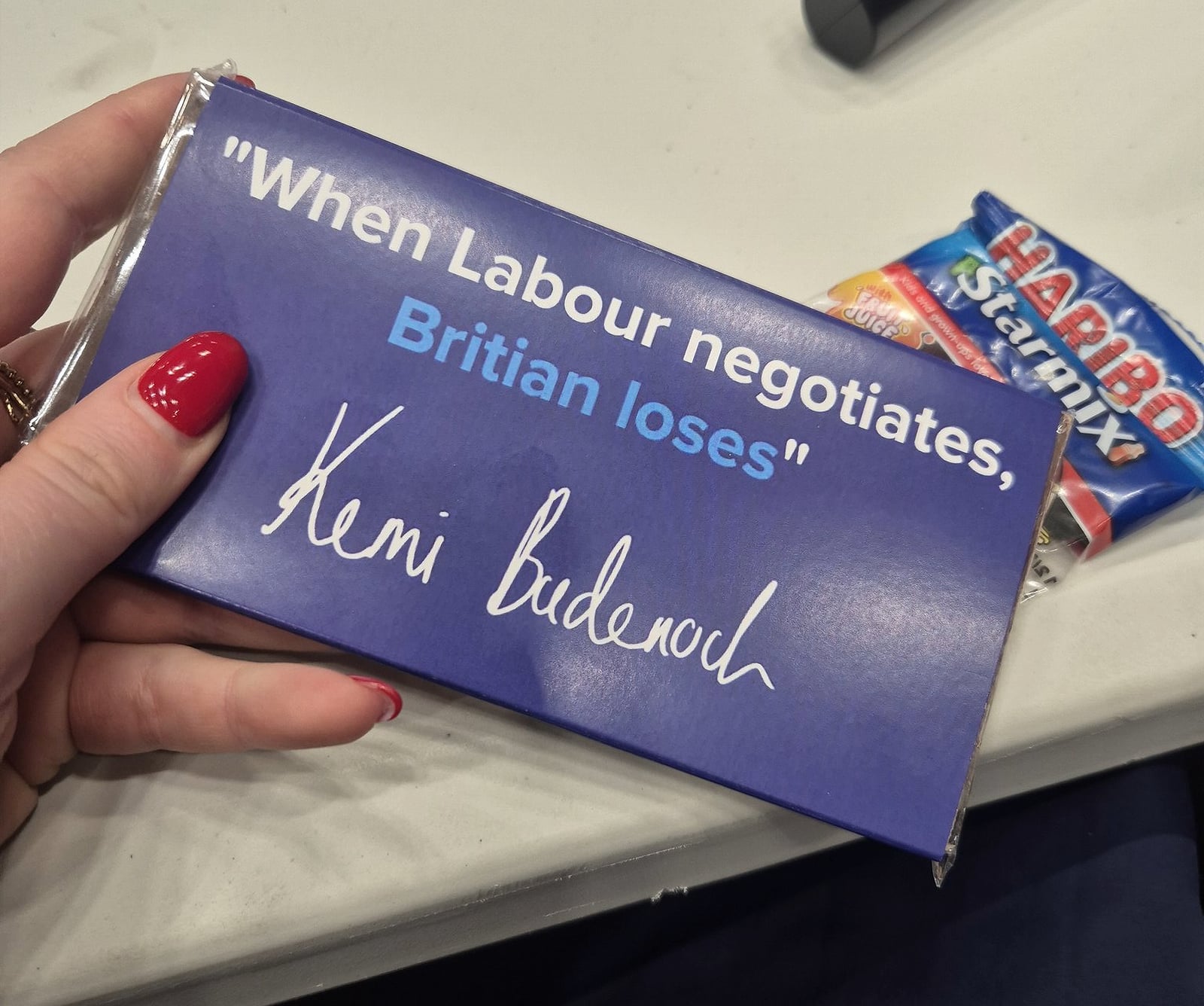 Tory Conference merch misspelling marrs Manchester meetup - Prolific North