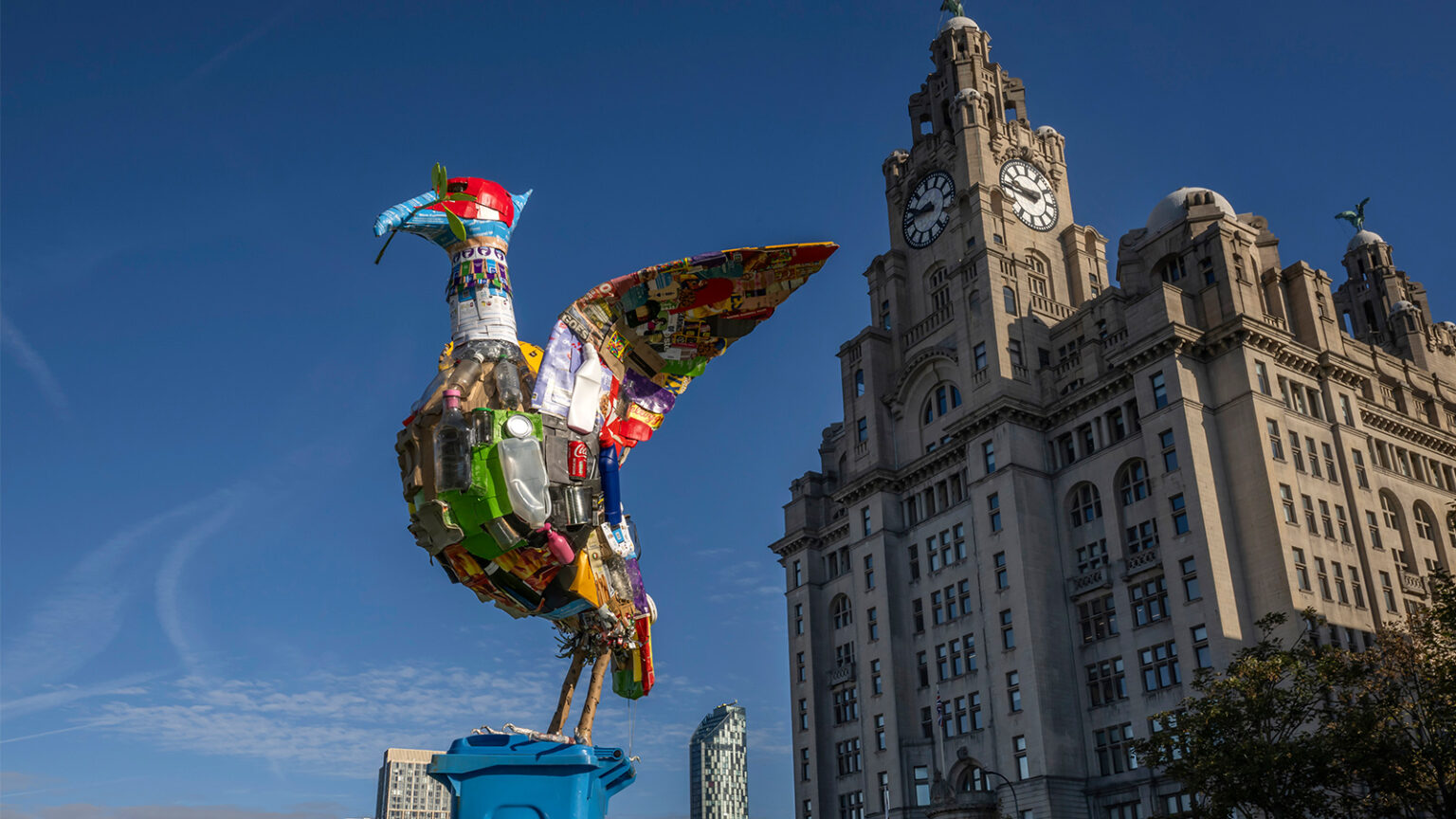 Influential creates talking bins and recycled Liver Bird for recycling ...